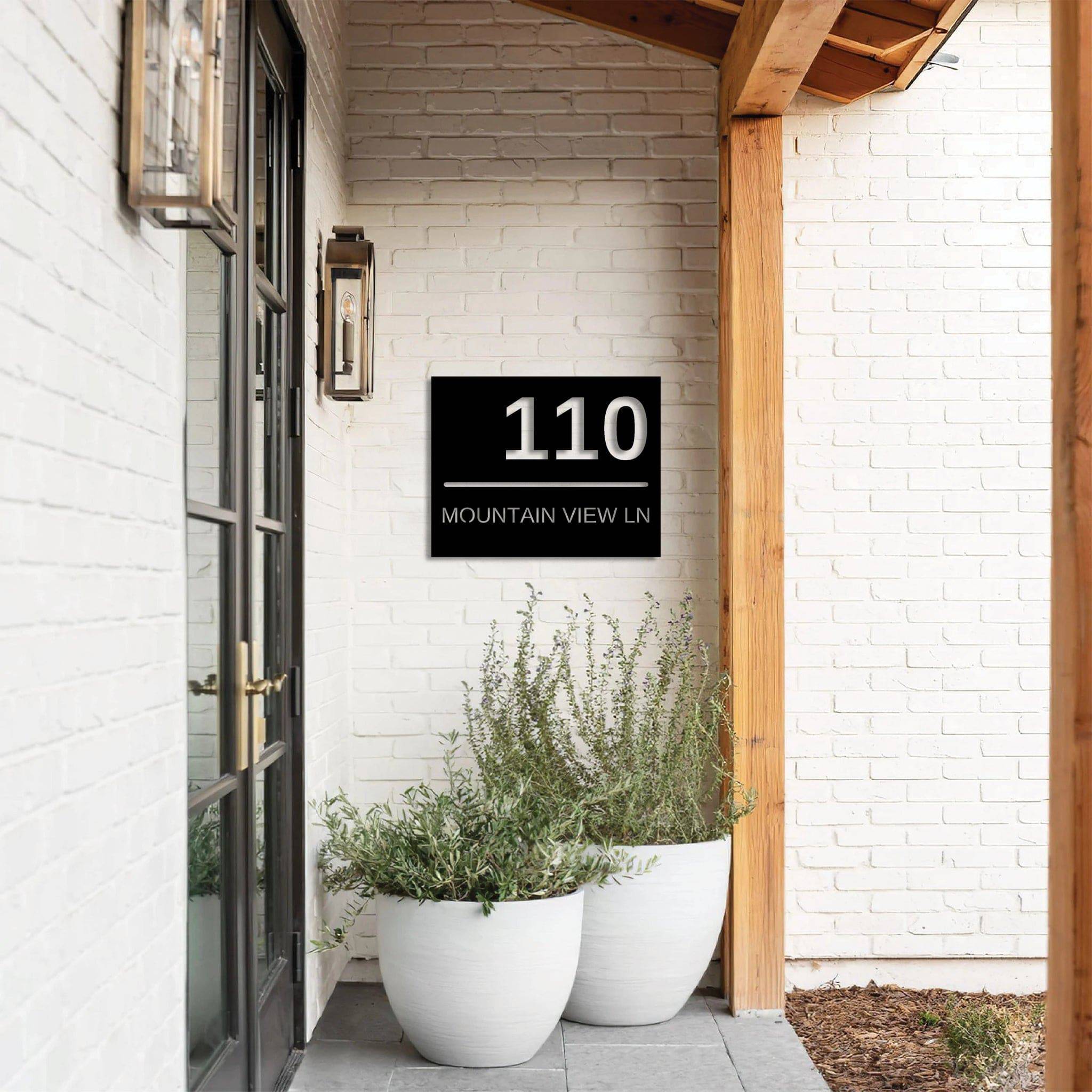 House Address Sign - Metal Wall Art | MetalPlex