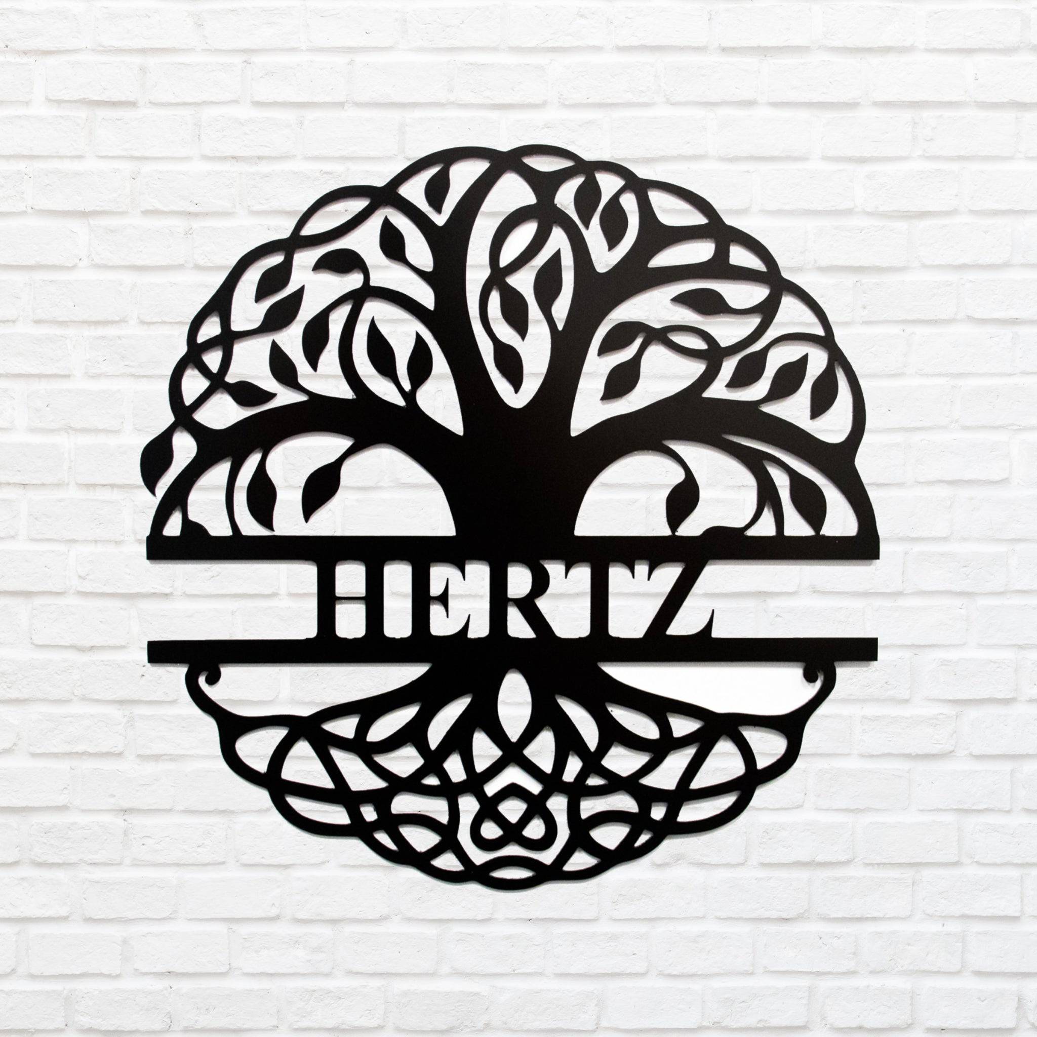 Family Tree Monogram - Metal Wall Art | MetalPlex