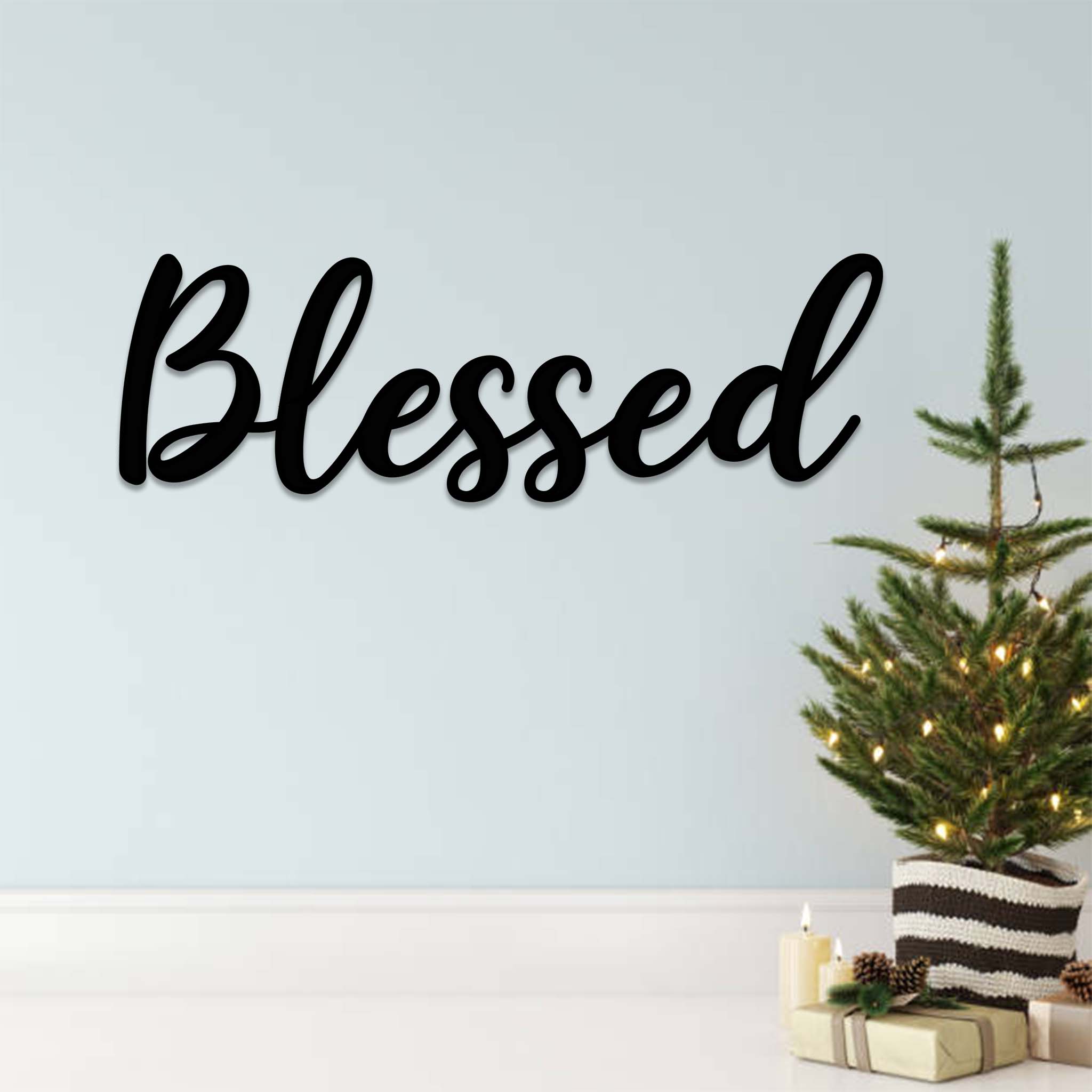 Blessed Script - Metal Wall Art | MetalPlex